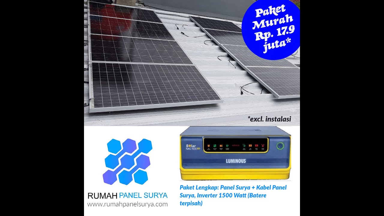 Project Solar Home System (SHS) Hybrid, 800wp, 1500 Watt - YouTube