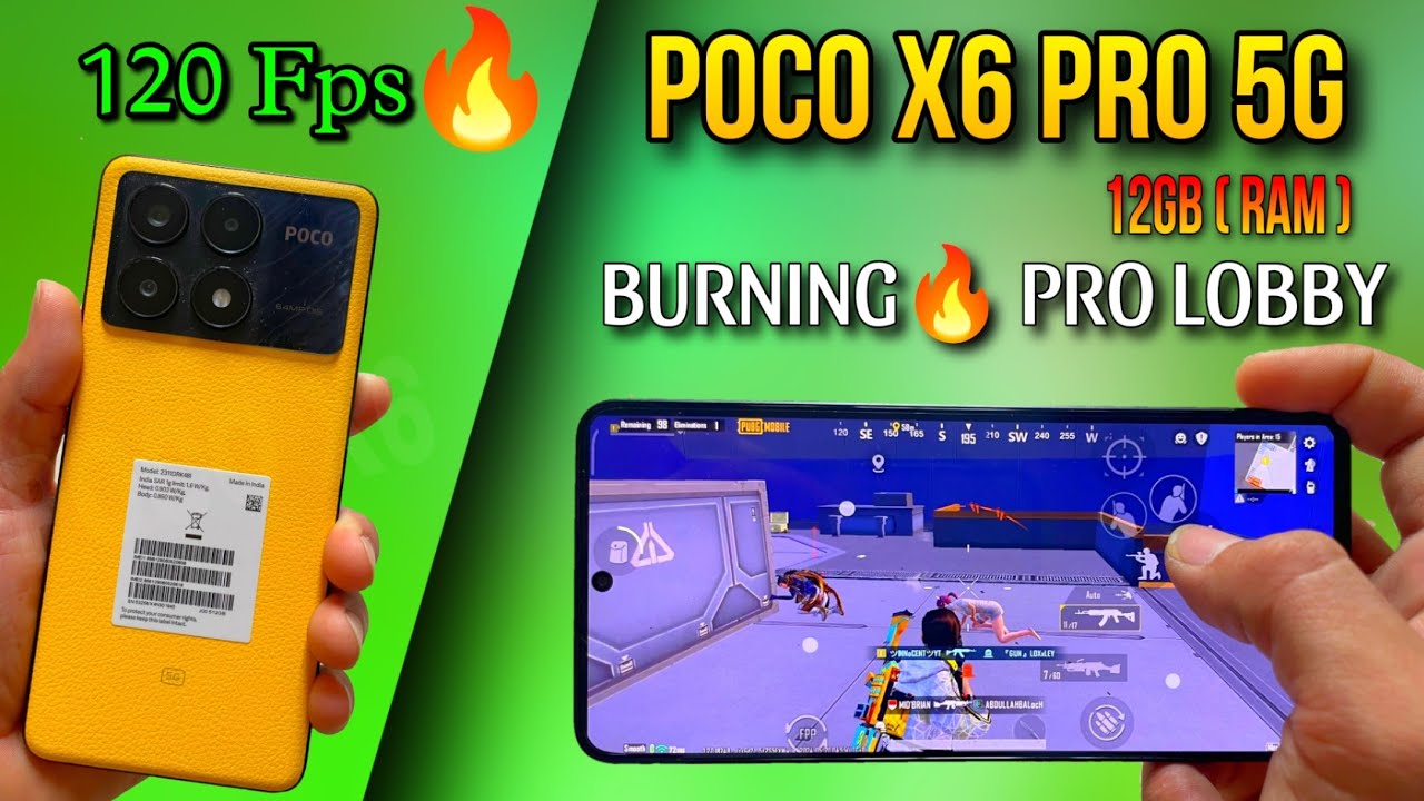 POCO X6 PRO 5G PUBG 120 FPS🔥120 fps EXTREME GAME HIGHLIGHTS | POCO ...