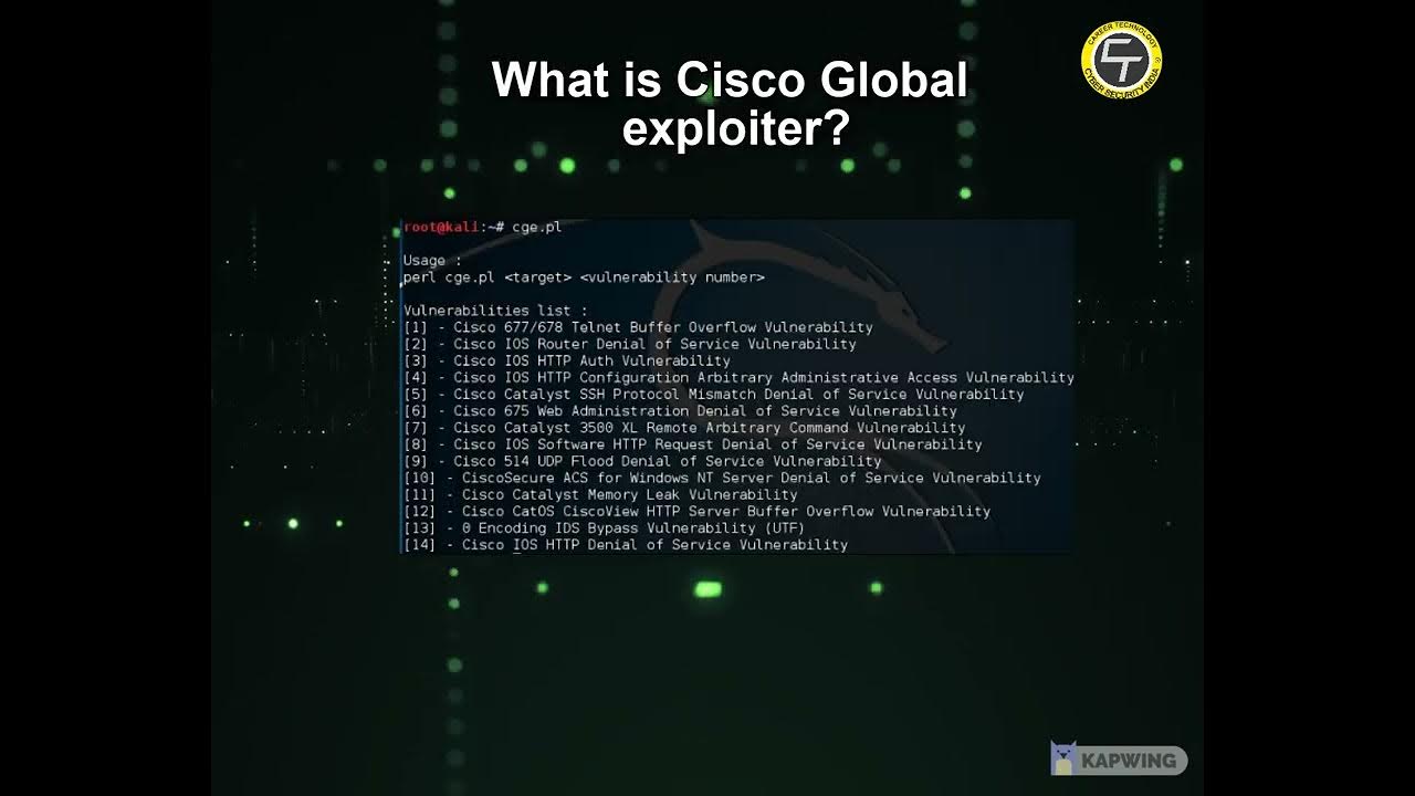 What is CISCO Global Exploiter ? - YouTube