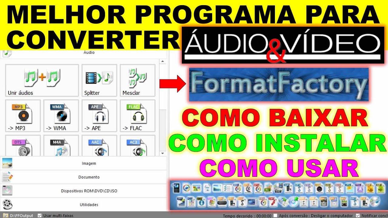 TUTORIAL FORMAT FACTORY: Como Baixar, instalar e Converter Vídeo & Áudio - YouTube
