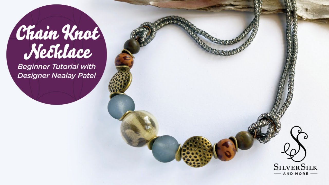 DIY Necklace: How to Make a Decorative Knot with Jewelry Chain - YouTube