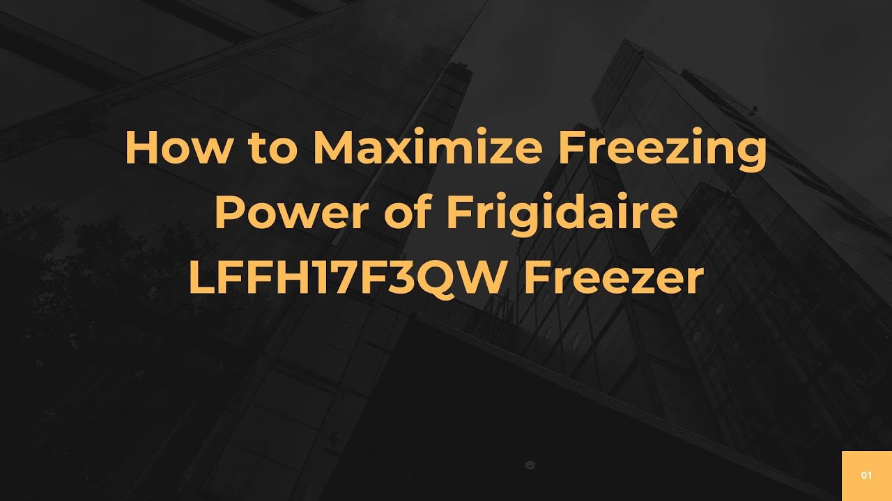 How to Maximize Freezing Power of Frigidaire LFFH17F3QW Freezer - YouTube