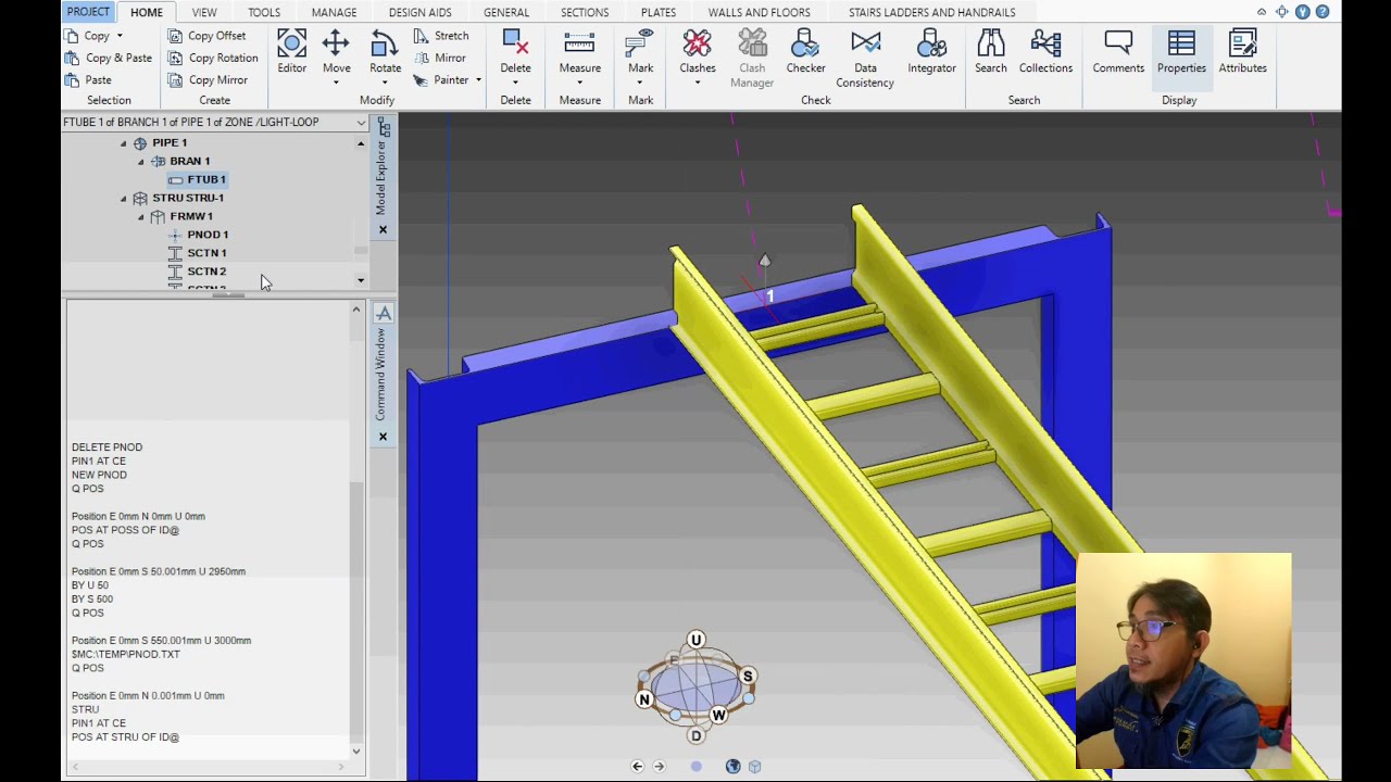 Menambahkan PNOD pada bangun STUCTURE di PDMS/E3D - YouTube