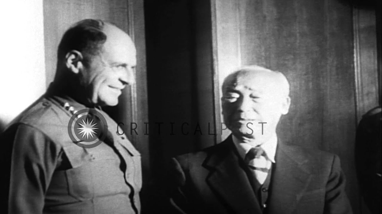 The United States Chief of Staff, General Matthew Ridgway reviews crack ...