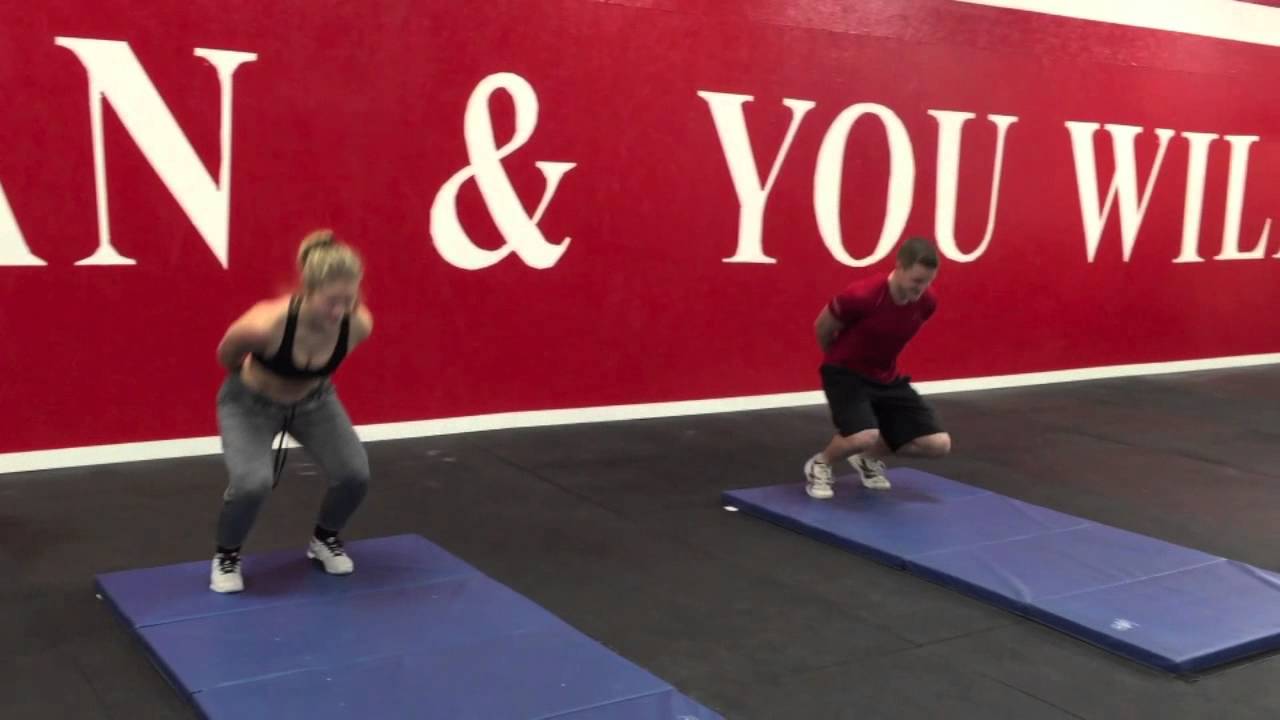 Having fun playing around with no arm burpees. - YouTube