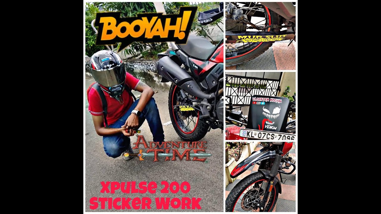 Hero Xpulse 200 Sticker Work | വീണ്ടും വണ്ടി പണി | ഇനി വേറെ ലെവ ...