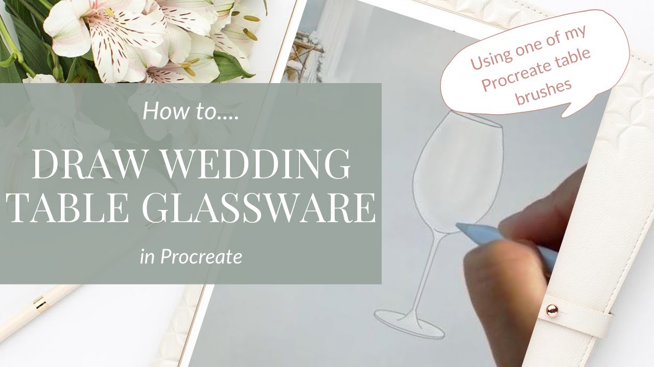 Procreate Tutorial - Drawing a Wine Glass - YouTube