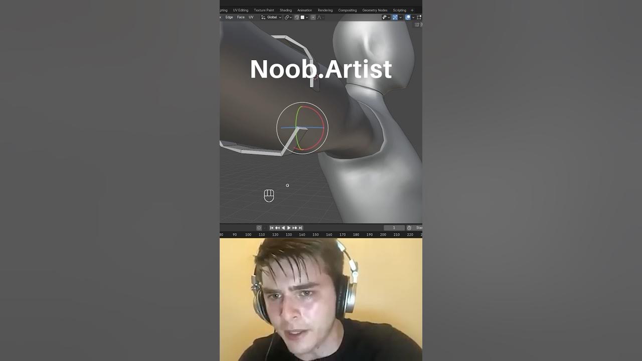 Noob vs Pro artist: creating hand straps #blendertutorial #blender #blendercommunity #blender3d ...