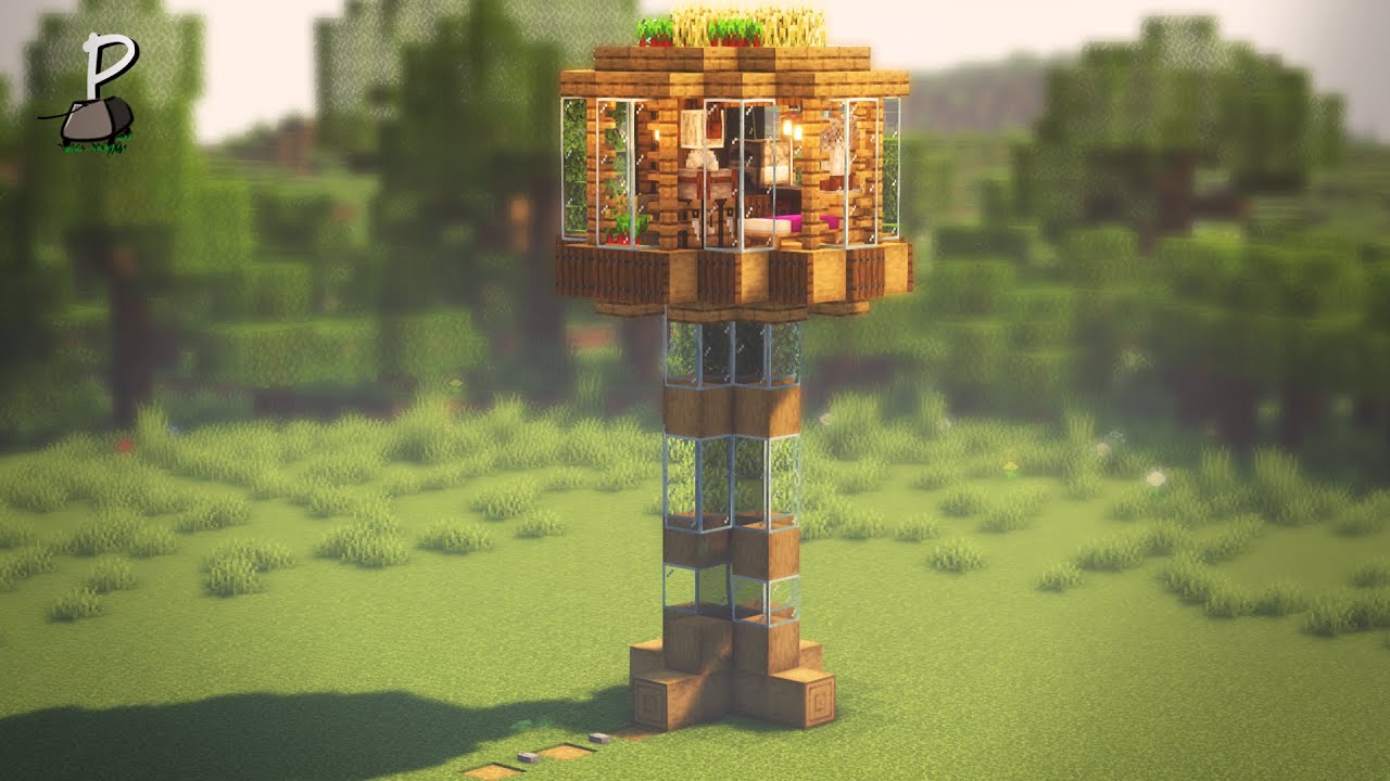 ⚒️Minecraft⚒️ Building a simple Tower Base | Starter Base - YouTube