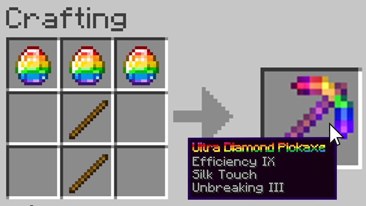 Minecraft, But Crafting Gives OP Enchantments... - YouTube