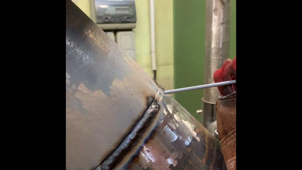 Soudage TIG+ARC électrode enrobée sur un 6” en HL045* partie 3 - YouTube