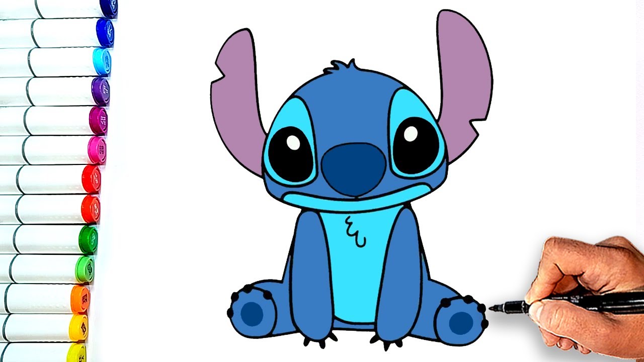 How to Draw Stitch from Lilo and Stitch | Stitch Drawing for Kids - YouTube