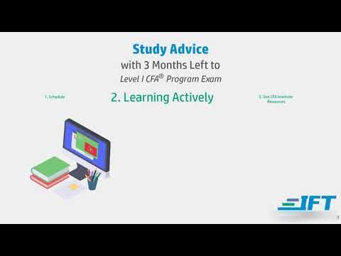 Level I CFA: Study Advice - 3-Months to the Exam - YouTube