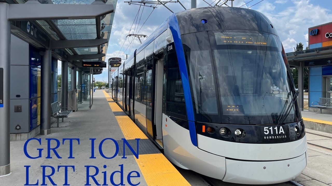 Waterloo GRT ION LRT Ride From Central to Conestoga Station 8/1/2022 ...