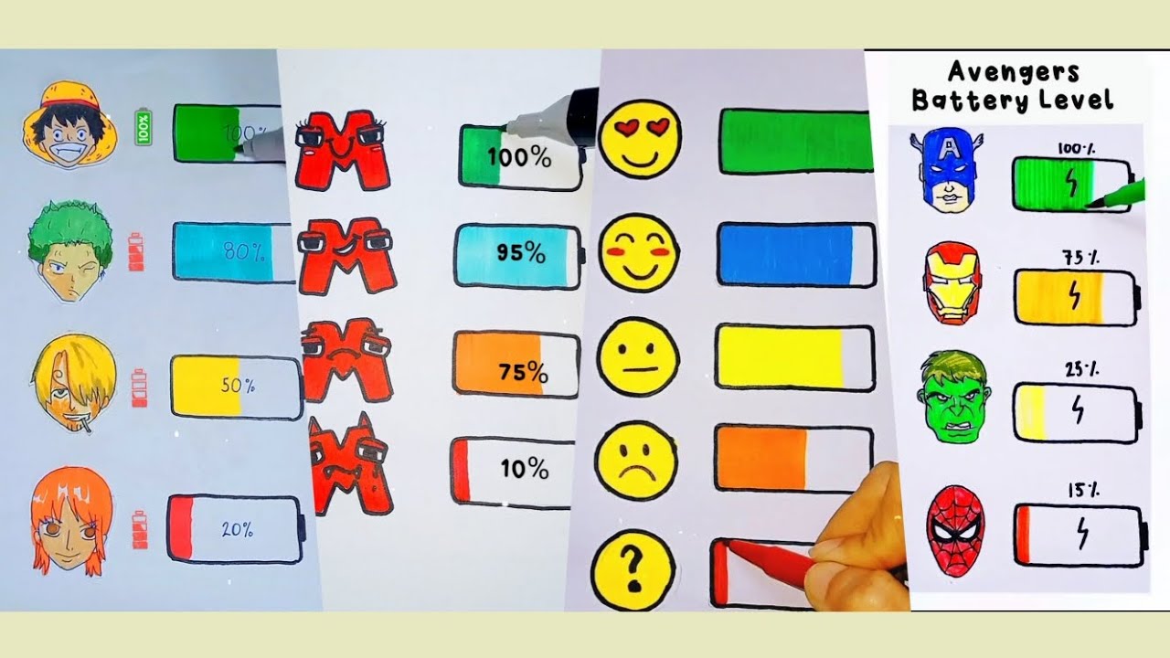 Battery and mood tracker level ideas / compilation - YouTube