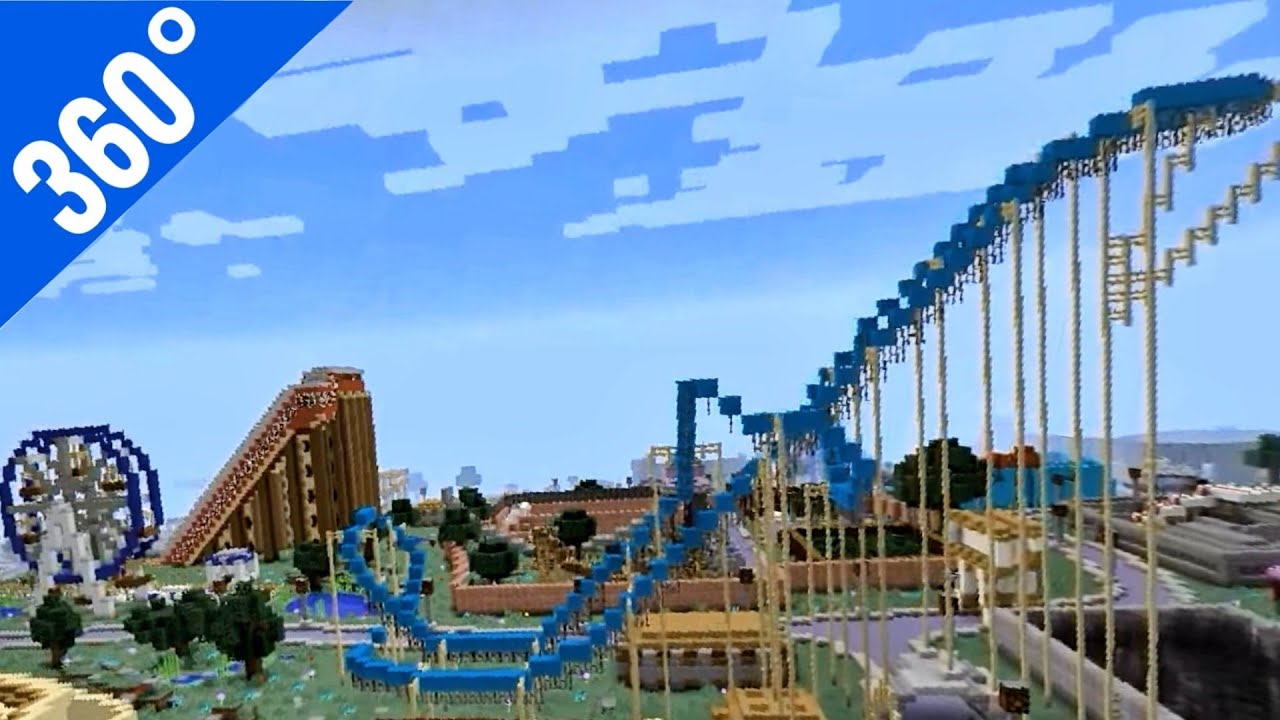 360° Minecraft POV rollercoaster VR Simulators 3D 360 도 마인크래프트 롤러코스터 ...