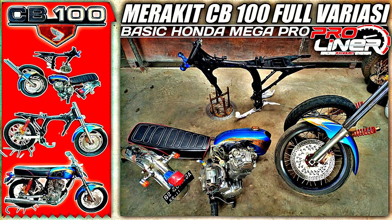 merakit motor cb 100 dari nol sampai jadi || basic mega pro || full ...