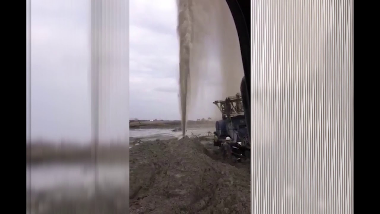Excavator Channel | Amazing Gas Pocket Eruption - YouTube
