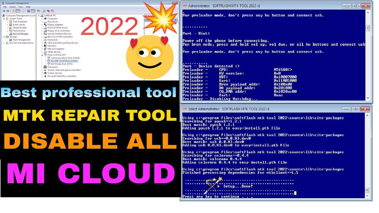 SOFTFLASH MTK TOOL 2022 | MTK REPAIR TOOL | xiaomi mi cloud | All ...
