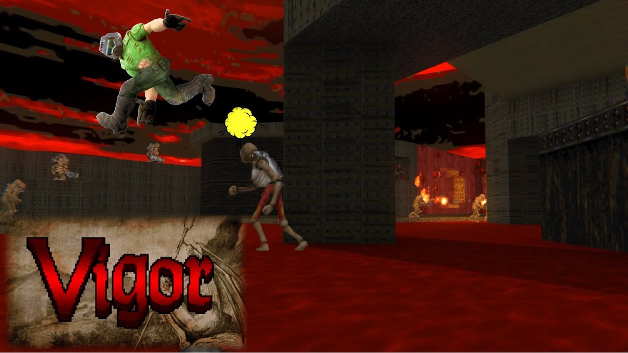 DOOM II with Project Brutality [Vigor] Level 17 Angst - YouTube