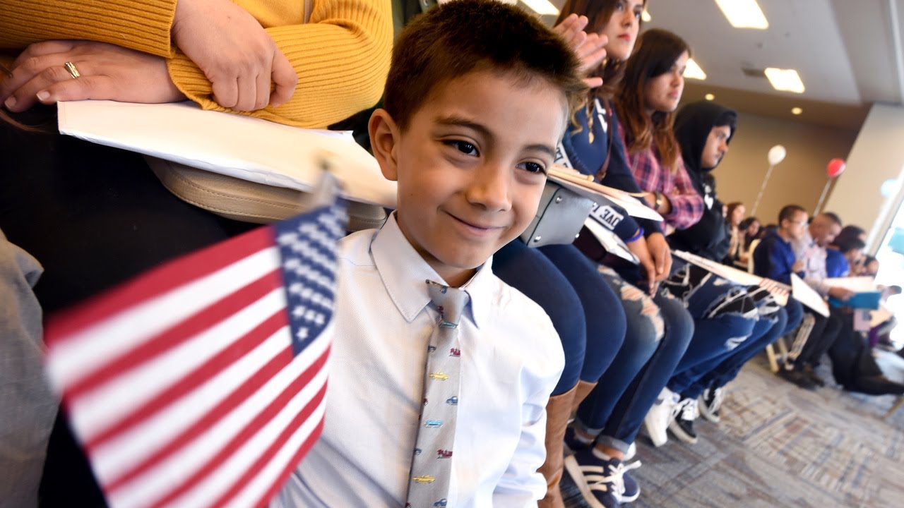Children become naturalized citizens in special ceremony - YouTube