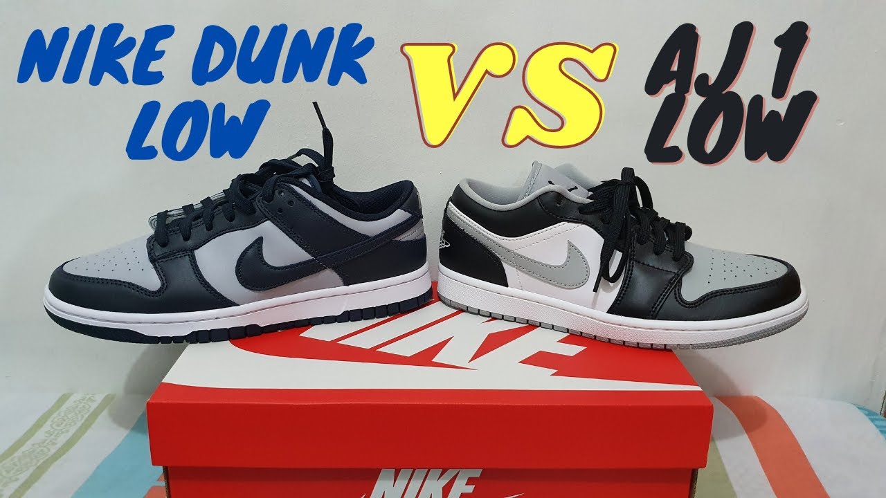 COMPARISON NIKE DUNK LOW VS JORDAN 1 LOW - YouTube