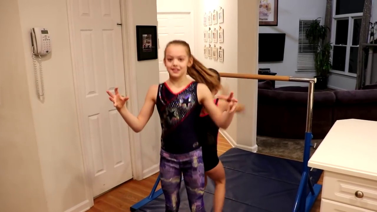 Blakely on Bars! Whitney's Kitchen Gymnastics - YouTube