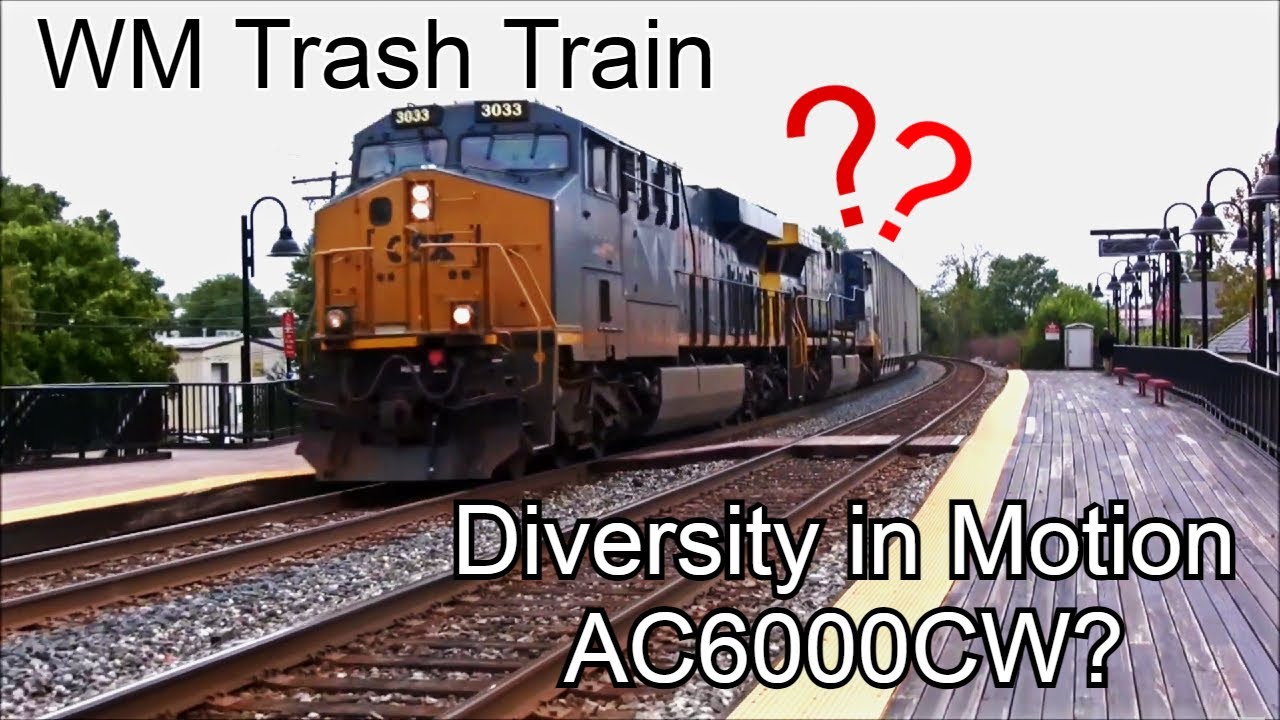 [HD] CSX Waste Management Garbage Train w/ CSX #659 "Diversity in ...