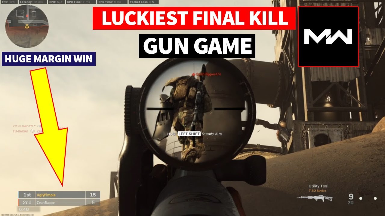 Luckiest Final Kill In Gun Game | COD MW Warzone | UglyPimple - YouTube