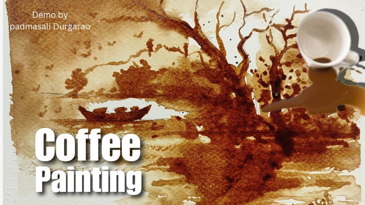 how to make coffee painting II Coffee Painting idea by Artist Padmasali ...