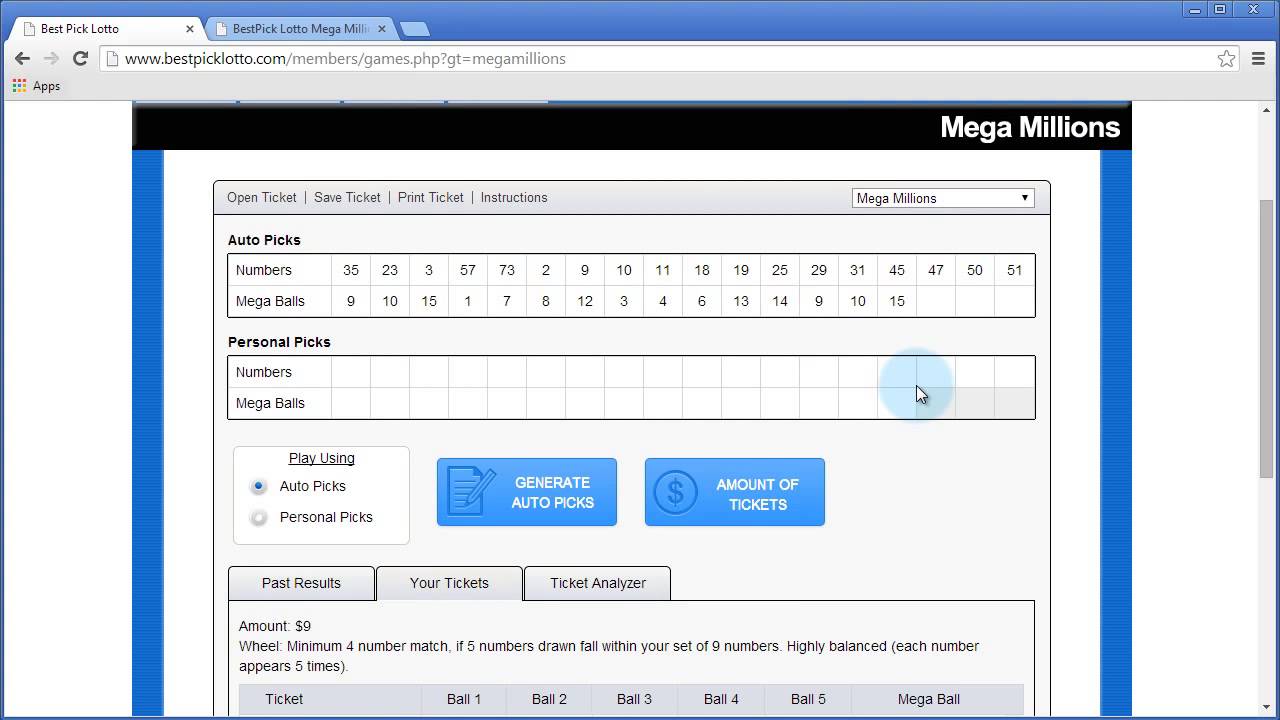 Mega Millions Software - How to Generate Tickets - YouTube