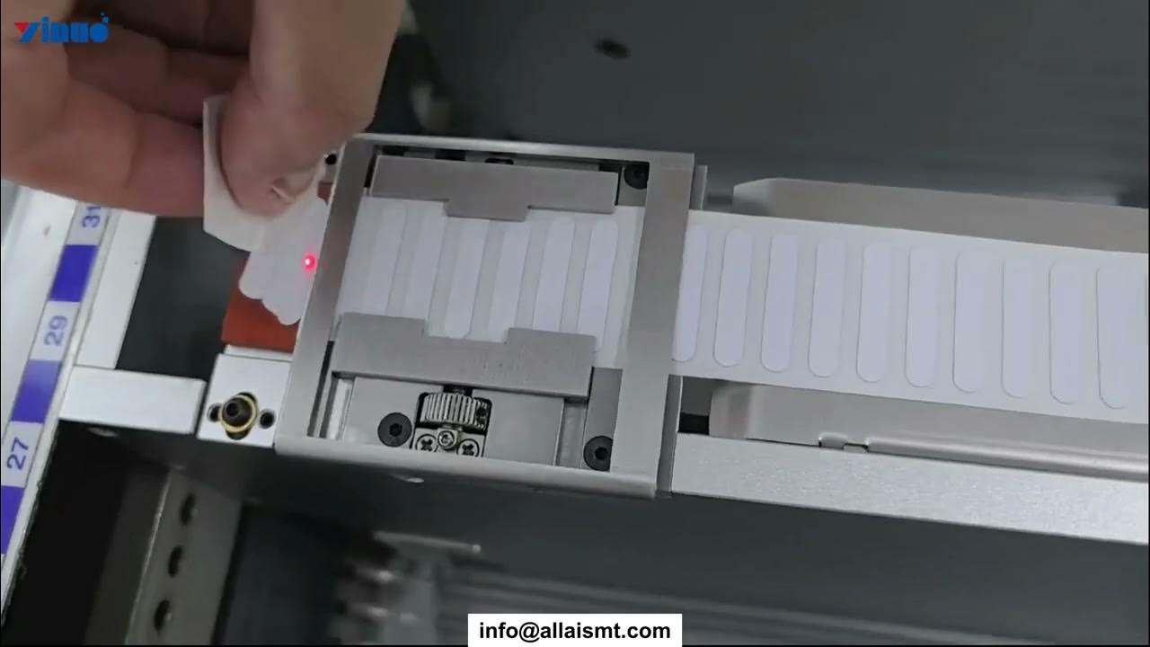 ASM SIPLACE Pick and place machine label feeder - YouTube