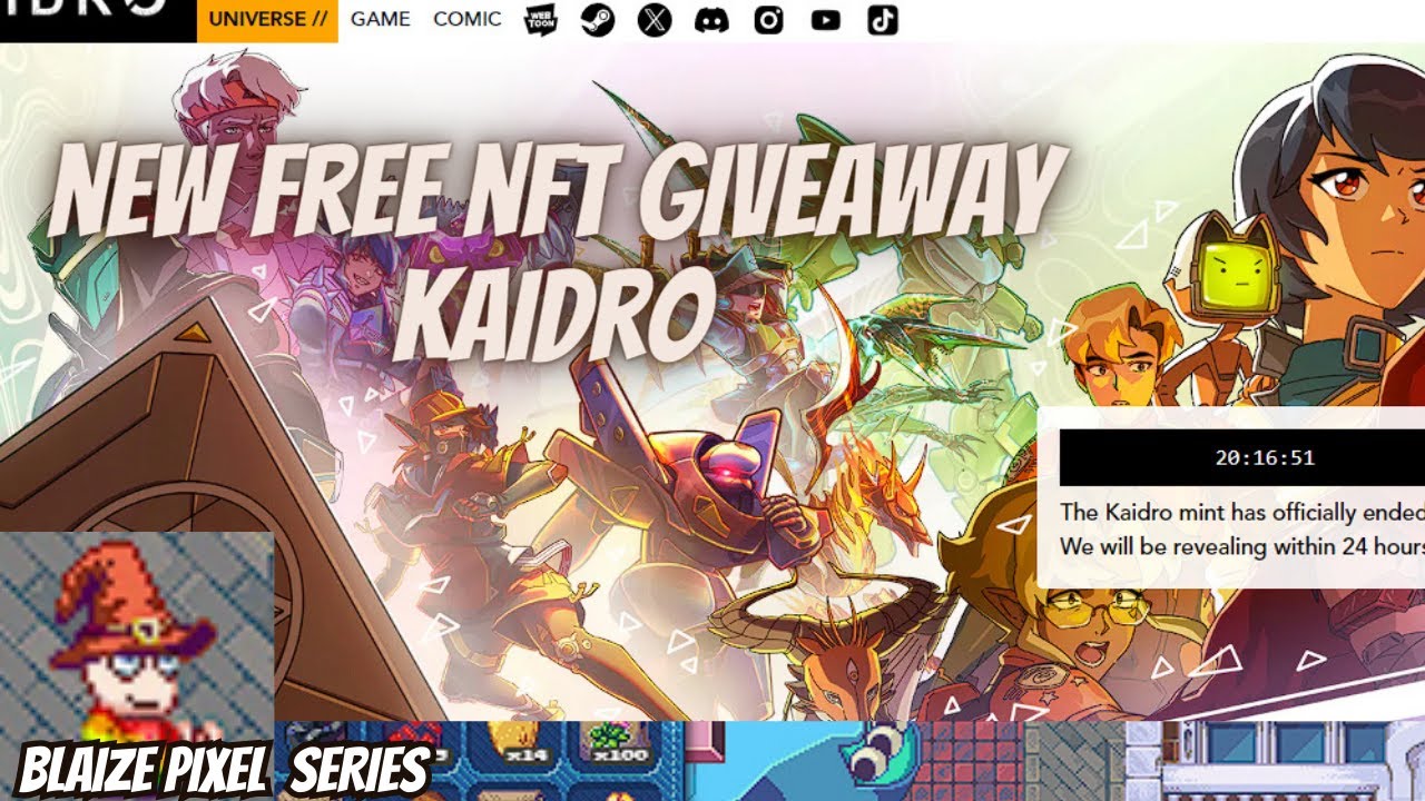 PIXELS NFT -NEW FREE KAIDRO NFT -FREE MINT - YouTube