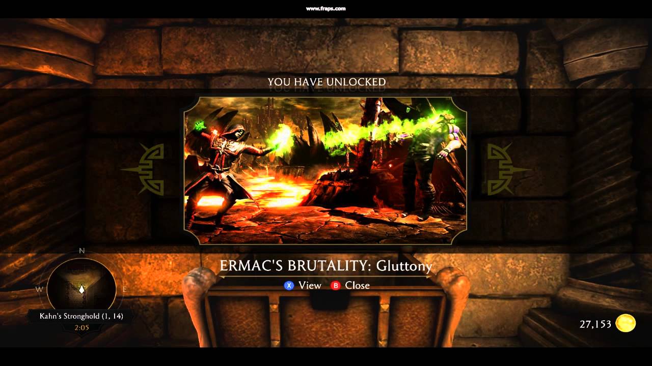 MKX KRYPT UNLOCK : Ermac's Brutality "Gluttony" (1,14) - YouTube