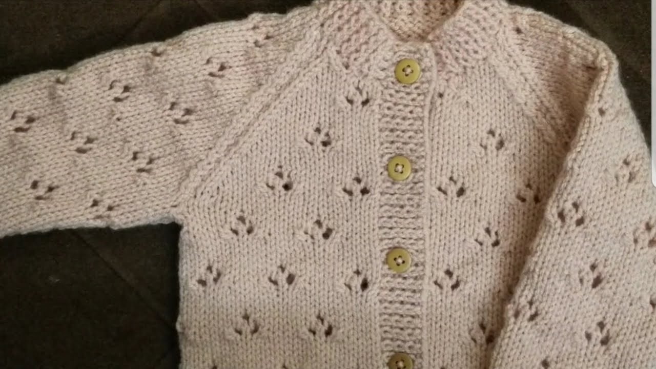 How to knitt a baby cardigan /3M to1year full totorial /beautiful ...