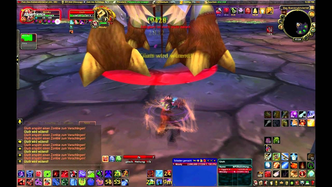Wow Dk Solo Naxxramas Gluth Youtube