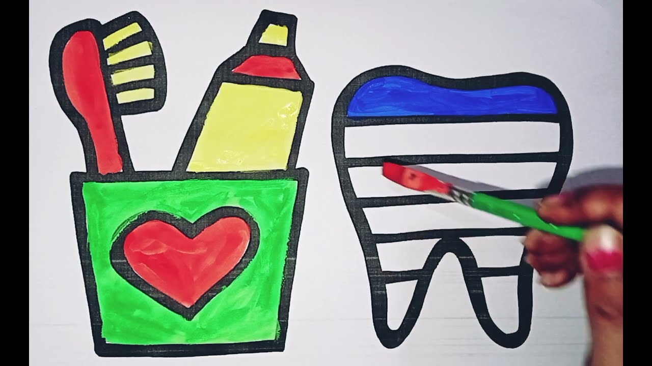 Draw a Picture of Oral Hygiene for Children, drawing, painting ...