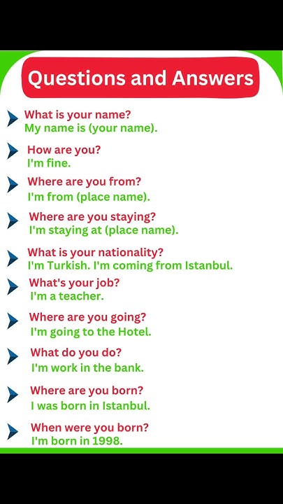 #learnenglish Common question and answer in english #learnenglish # ...