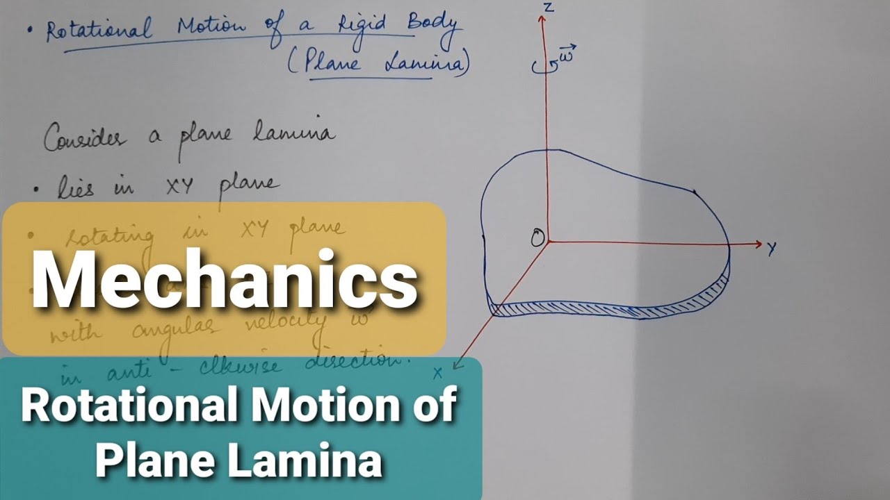 Rotational Motion of Plane Lamina| Mechanics | Lecture-4 | 2nd Semester ...