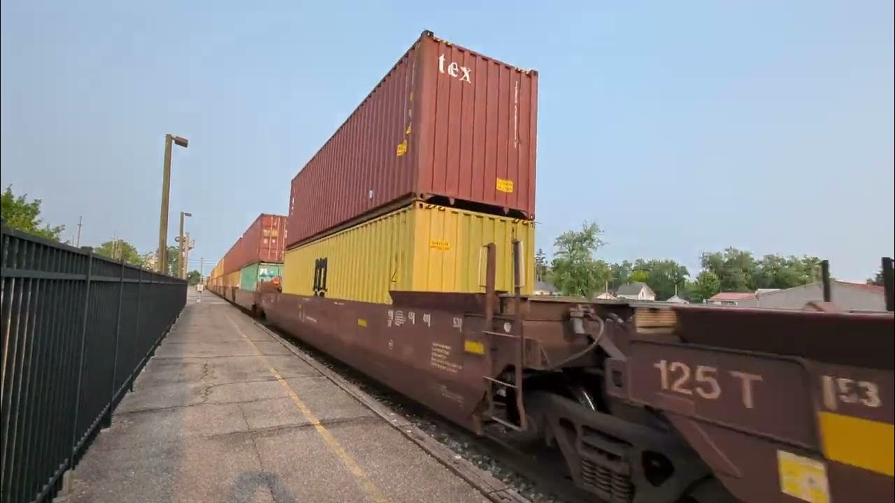 UP #6691 West Intermodal Nappanee, IN 6/15/2023 - YouTube