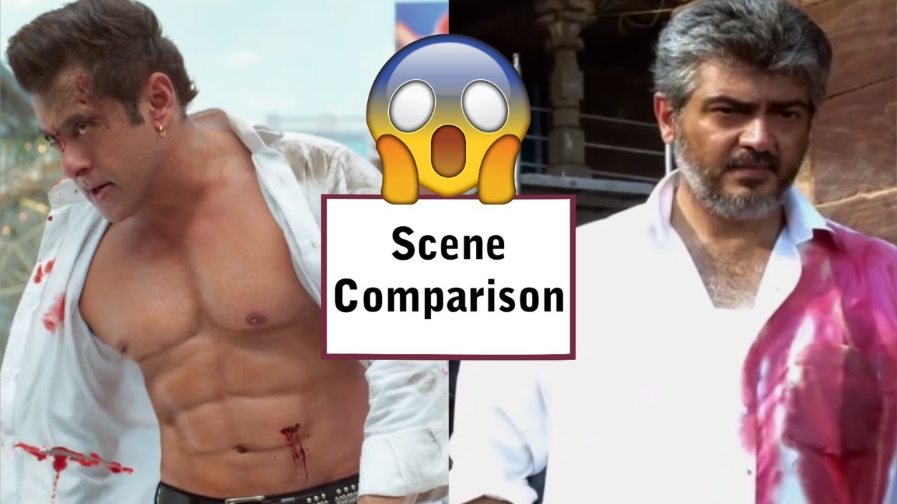 Kisi Ka Bhai Kisi Ki Jaan Vs Veeram | Scene Comparison | Salman Khan Vs Ajith Kumar | CE - YouTube