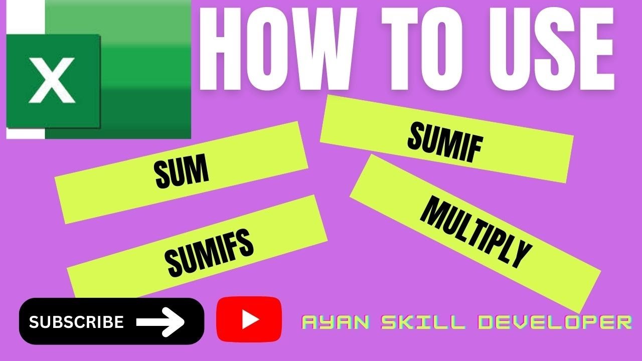 How To Use Sum SumIf Sumifs Formula With Example YouTube how-to-use-sum-sumif-sumifs-formula-with-example-youtube