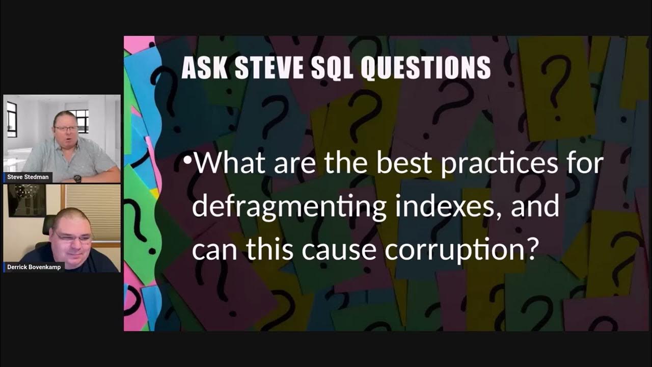 Best SQL server practices for defragmenting indexes - YouTube
