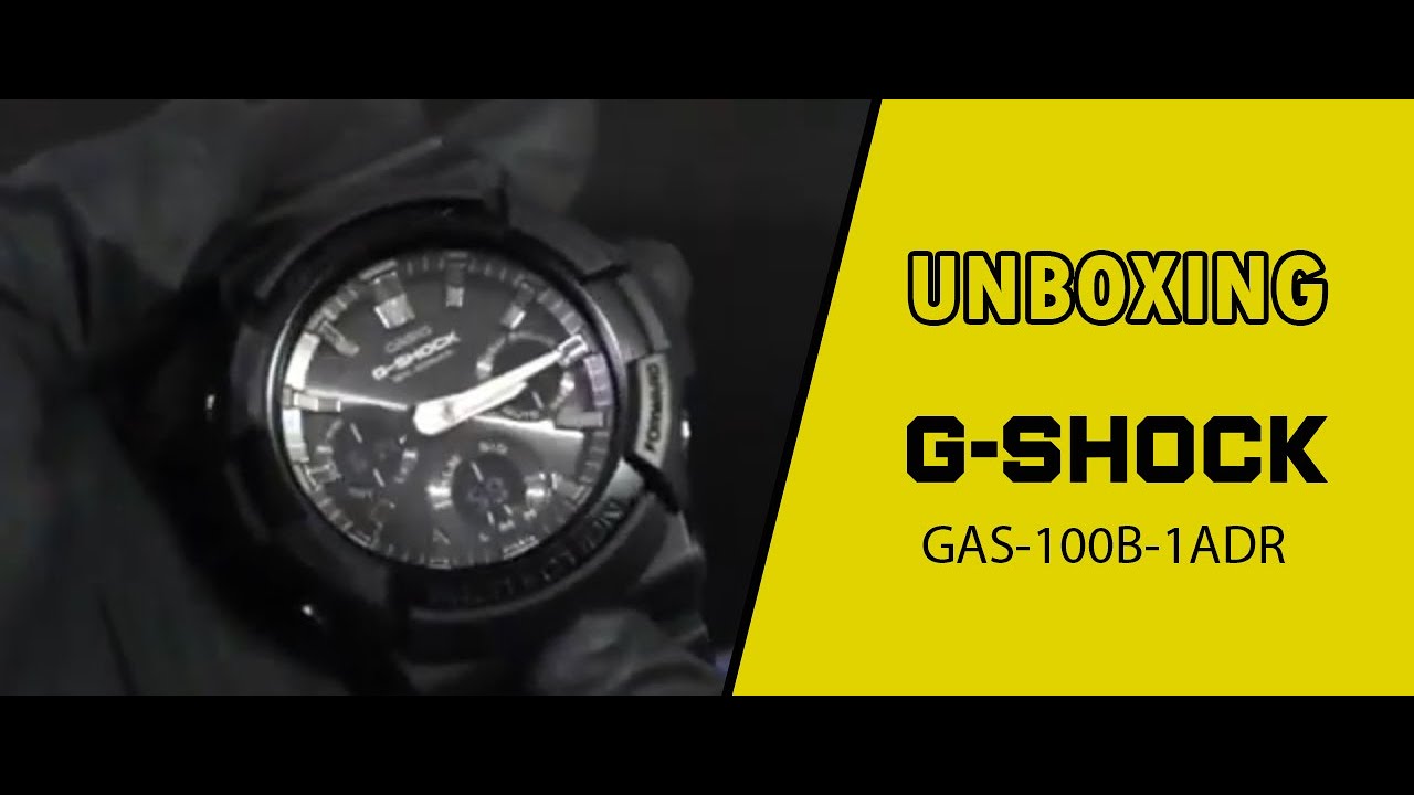 JAM TANGAN CASIO G-SHOCK GAS 100B 1ADR / GAS-100B-1ADR UNBOXING ...
