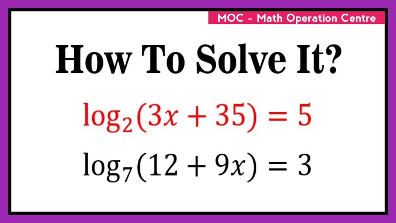 How To Solve Logarithm Question Logarithm Question Practice Class