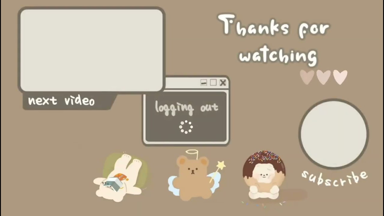 aesthetic + cute closing video youtube - YouTube