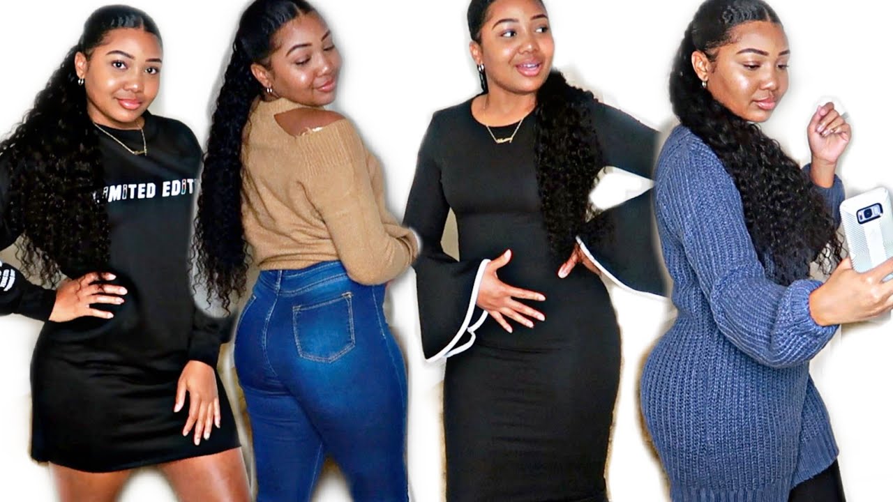 Fall Into Winter TRY ON CLOTHING HAUL ft. Boohoo - YouTube
