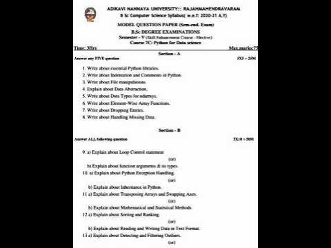 5th sem computer 7C model paper - YouTube