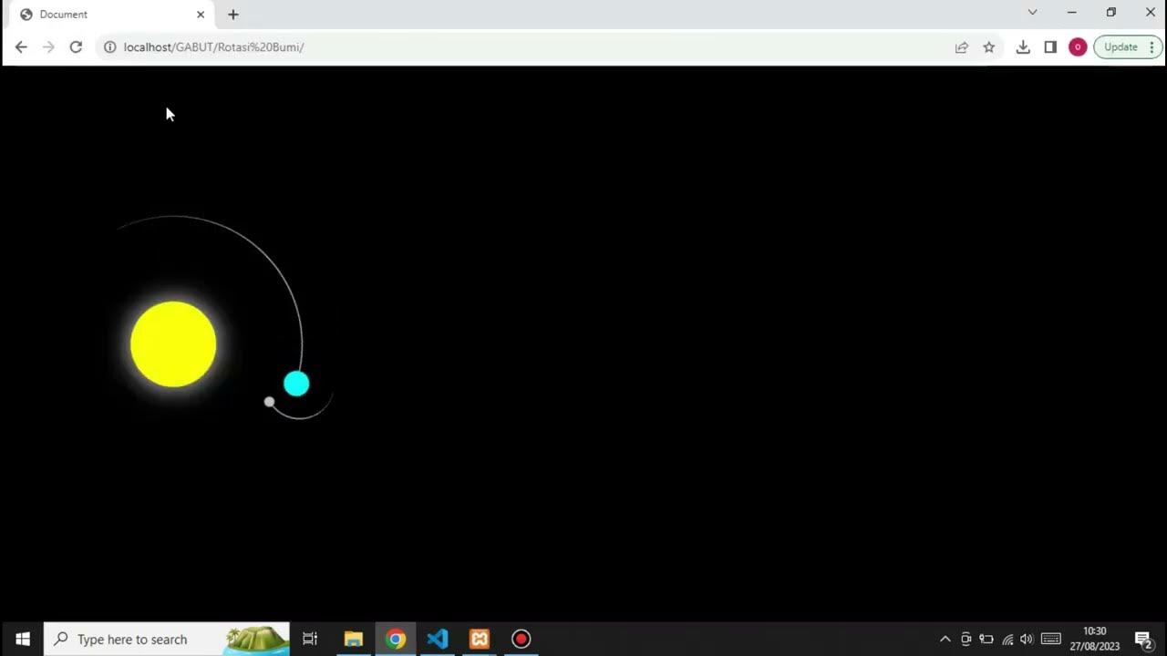 Rotasi Bulan & Bumi menggunakan HTML + CSS - YouTube