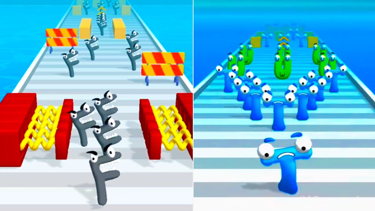 Alphabet Merge Master vs Alphabet Run ABC Letter Go ⭐ Merge Battles ...